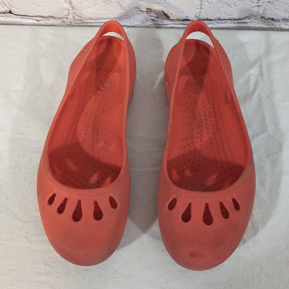 CROCS | Shoes | Crocs Orange Flats | Poshmark